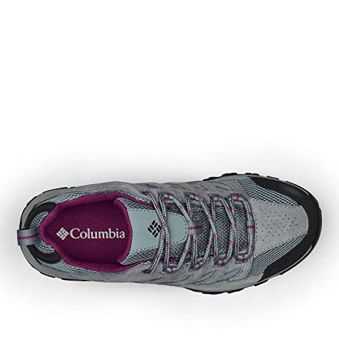 Columbia Womens Crestwood Mid Waterproof Hiking Shoe, Graphite, Wild Iris, 8.5 US