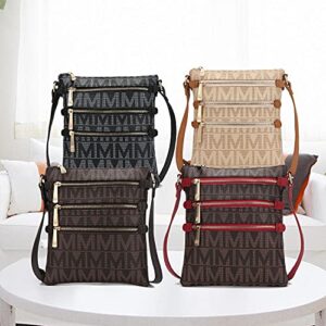 MKF Crossbody Bag for Women Luxury Purses and Handbags PU Leather Adjustable Shoulder Strap Crossover Messenger