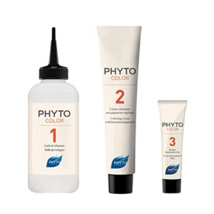 PHYTO Phytocolor Permanent Hair Color, 5 Light Brown, with Botanical Pigments, 100% Grey Hair Coverage, Ammonia-free, PPD-free, Resorcin-free, 0.42 oz.