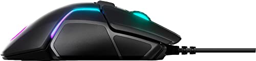 SteelSeries Rival 600 Wired Gaming Mouse - 12,000 CPI TrueMove3+ Dual Optical Sensor - 0.5 Lift-off Distance, RGB Lighting, USB PC Gaming Mice Compatible with Windows and Mac Computer/Laptop (Renewed)