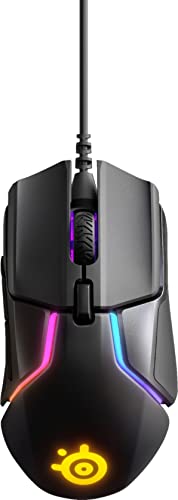 SteelSeries Rival 600 Wired Gaming Mouse - 12,000 CPI TrueMove3+ Dual Optical Sensor - 0.5 Lift-off Distance, RGB Lighting, USB PC Gaming Mice Compatible with Windows and Mac Computer/Laptop (Renewed)