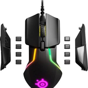 SteelSeries Rival 600 Wired Gaming Mouse - 12,000 CPI TrueMove3+ Dual Optical Sensor - 0.5 Lift-off Distance, RGB Lighting, USB PC Gaming Mice Compatible with Windows and Mac Computer/Laptop (Renewed)