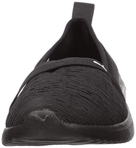 PUMA womens Adelina Sneaker, Puma Black- Puma White, 9 US