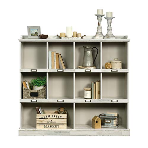 Sauder Barrister Lane Bookcase, L: 53.15" x W: 12.13" x H: 47.52", White Plank finish