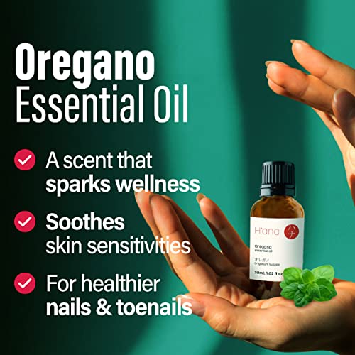 H’ana Oregano Essential Oil for Improved Wellness - 100% Pure Therapeutic Grade Oregano Oil Essential Oil for Skin - Oil of Oregano for Nails - Oregano Oil for Diffuser & Nail (1 fl oz)