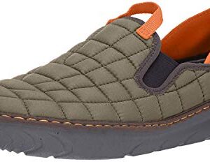 Merrell mens Hut Moccasin, Olive, 9 US