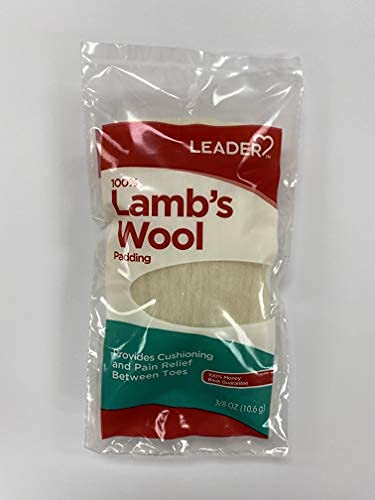 Leader 100% Lambs Wool Padding, Provides Cushioning Comfort and Pain Relief Between Toes, 3/8 oz