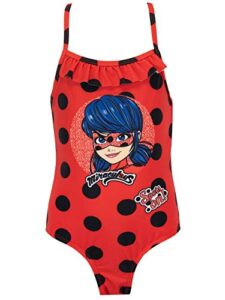 miraculous ladybug girls' lady bug swimsuit size 12 red