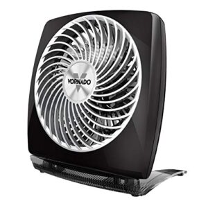 vornado fit personal air circulator fan with fold-up design, directable airflow, compact size, perfect for travel or desktop use, black