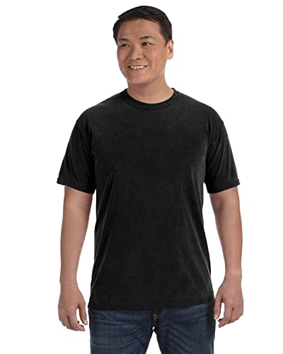 Comfort Colors Mens Adult Short Sleeve Tee, Style 1717 T Shirt, Black, X-Large US