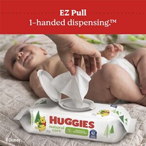 Huggies Natural Care Sensitive Baby Wipes, Unscented, Hypoallergenic, 99% Purified Water, 10 Flip-Top Packs (560 Wipes Total)