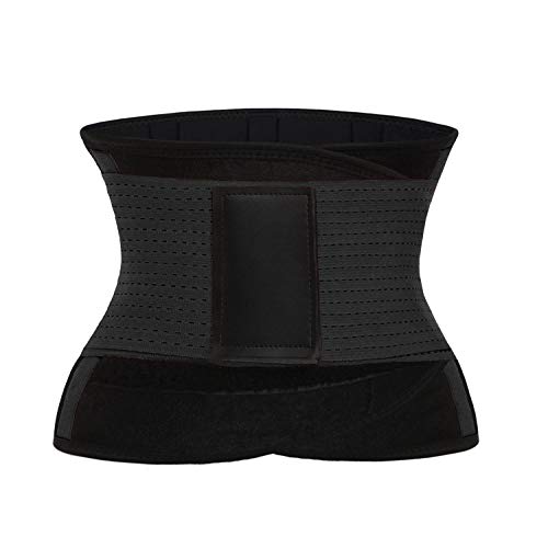 QEESMEI Waist Trainer Belt for Women - Waist Cincher Trimmer - Slimming Body Shaper Belt Sport Girdle Belt, Black Medium