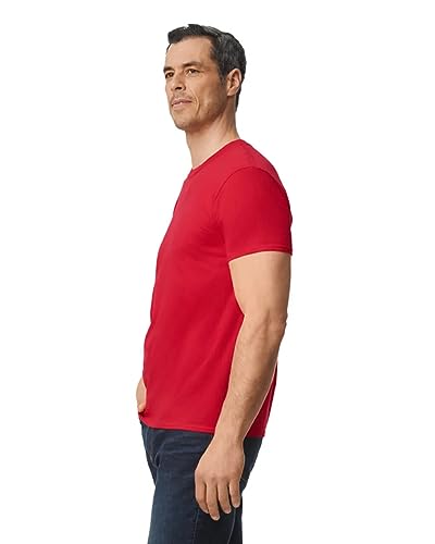 Gildan Adult Softstyle Cotton T-Shirt, Style G64000, Multipack, Red (2-Pack), Medium