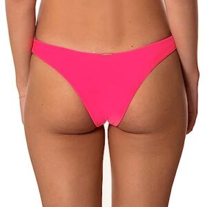 RELLECIGA Women's Watermelon Red Cheeky Brazilian Cut Bikini Bottom Size Medium