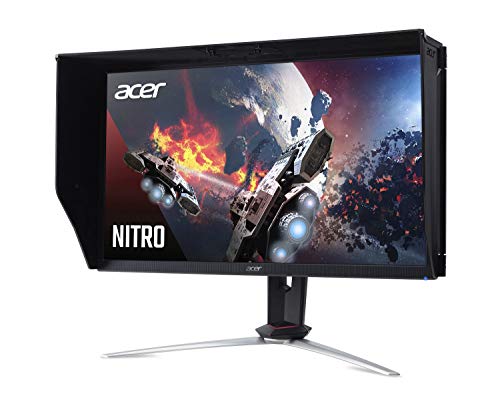 Acer Nitro XV273K Pbmiipphzx 27" UHD 3840 x 2160 IPS AMD Radeon FreeSync and NVIDIA G-SYNC Compatible Monitor, DisplayHDR400, Quantum Dot, 144Hz, 1ms, DCI-P3 , Delta E<1, Black