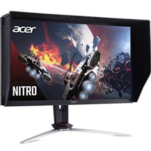 Acer Nitro XV273K Pbmiipphzx 27" UHD 3840 x 2160 IPS AMD Radeon FreeSync and NVIDIA G-SYNC Compatible Monitor, DisplayHDR400, Quantum Dot, 144Hz, 1ms, DCI-P3 , Delta E<1, Black