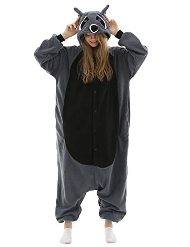 ofodoing Adult Animal One-piece Pajamas Cosplay Animal Homewear Sleepwear Jumpsuit Costume for Women Men…