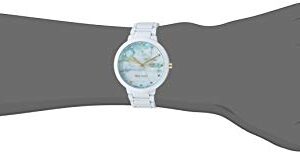 Nine West Women's NW/2274MAWT Rubberized White Bracelet Watch