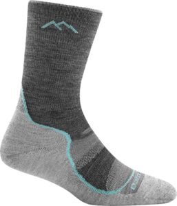 darn tough (style 1967 women's light hiker hike/trek sock - slate, small