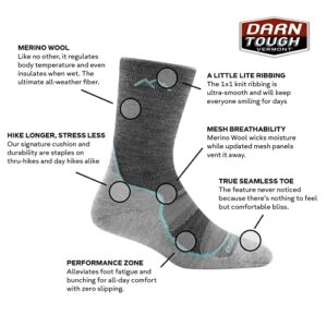 Darn Tough (Style 1967 Women's Light Hiker Hike/Trek Sock - Slate, Small