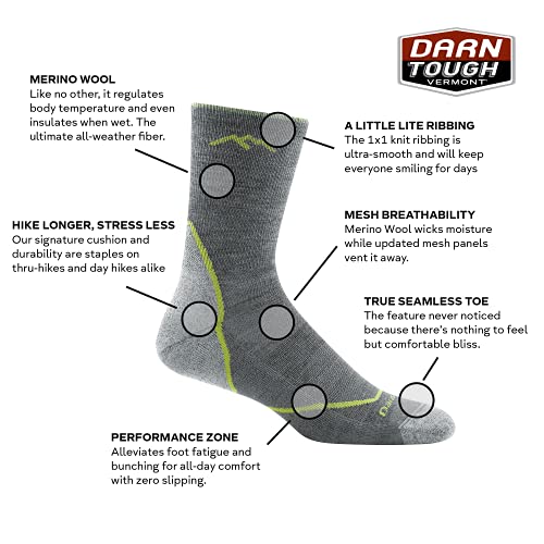 Darn Tough (Style 1972 Men's Light Hiker Hike/Trek Sock - Taupe, Large