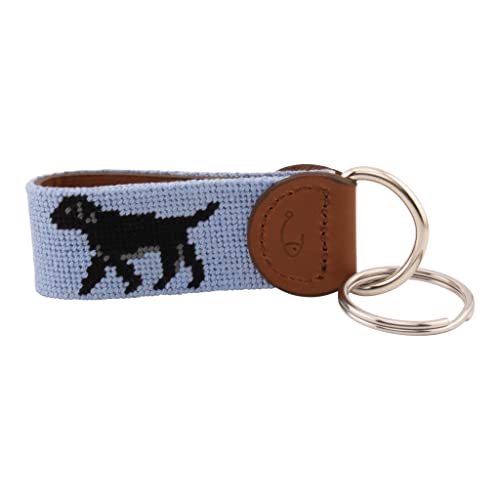 Huck Venture Black Lab Needlepoint Key Fob & Keychain (Black Lab)