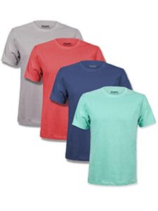 kingsted t shirts for men pack - royally comfortable - soft & smooth - premium cotton blend - true classic fit - short sleeve crewneck - solid color assorted multipack (favorites, large)