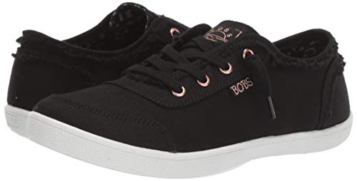 Skechers womens Bobs B Cute Sneaker, Black, 8.5 US