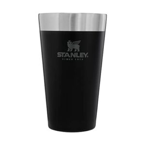 stanley aluminum sta2282053 the stacking beer pint matte black 16oz / .47l