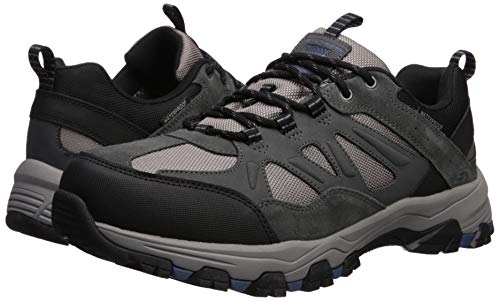 Skechers Men's Selmen-Enago Trail Oxford Hiking Shoe, Grey, 9.5 Extra Wide US