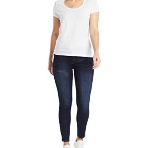 Nautica Women's Easy Comfort Scoop Neck Supersoft 100% Cotton Solid T-Shirt, Bright White, Large