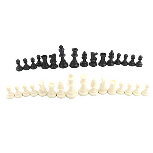 Chess Set,Plastic Chessmen Set International Chess Game Complete Chessmen Set(Large-75mm)