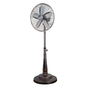 optimus f-6218 oscillating stand fan, household, bronze