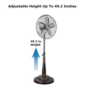 Optimus F-6218 Oscillating Stand Fan, Household, Bronze