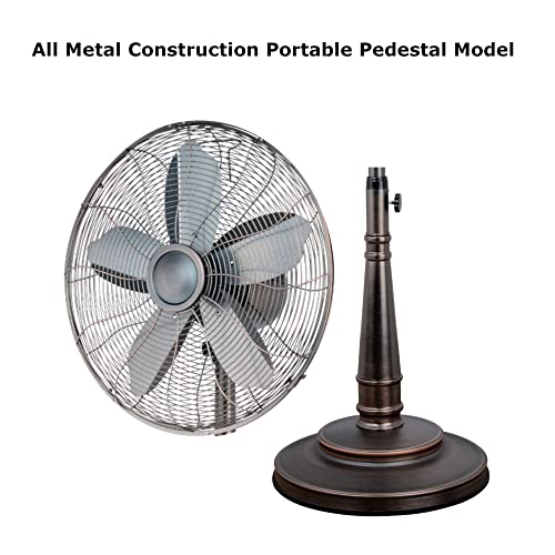 Optimus F-6218 Oscillating Stand Fan, Household, Bronze