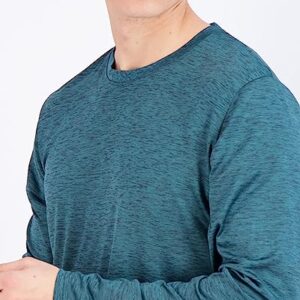 4 Pack:Mens Long Sleeve T-Shirt Workout Clothes Quick Dry Fit Gym Tee Shirt Athletic Active Performance Casual Moisture Wicking Exercise Clothing Running Cool Sport Training Undershirt Top-Set 2,M