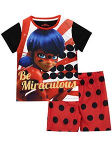 miraculous ladybug girls' lady bug pajamas size 6 red