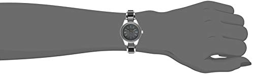 Anne Klein Women's Silver-Tone and Grey Resin Bracelet Watch