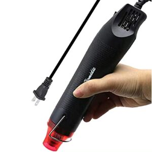 6.56ft long heat gun, uptdae version homidic mini handheld hot air gun, electric 300w portable heat gun for diy craft embossing, shrink wrapping pvc, drying paint, clay, rubber stamp