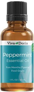 viva doria 100% pure northwest peppermint essential oil, undiluted, food grade, steam distilled, made in usa, 30 ml (1 fluid ounce)