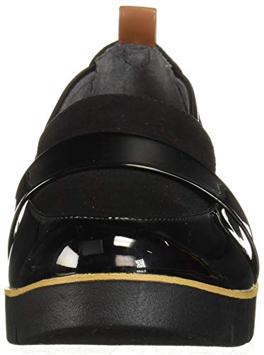 Dr. Scholl's Shoes Women's Webster Slip On Loafer, Black Patent/Microfiber, 8.5 Wide US