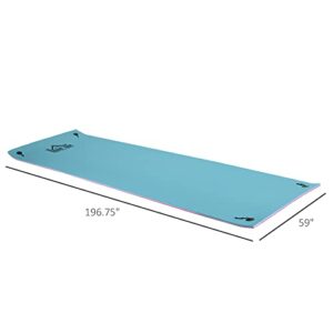 HOMCOM 10' x 5' Floating Mat, 3-Layer Lily Pad Swimming Pool Floating Water Mat, Thick and Durable Water Activities Mat for Lake, Oceans