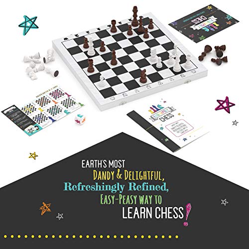 Fun Family Chess Set for Kids & Adults - Wooden Board Game for Learning Chess