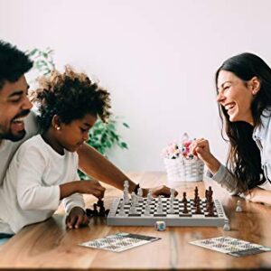 Fun Family Chess Set for Kids & Adults - Wooden Board Game for Learning Chess