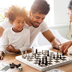 Fun Family Chess Set for Kids & Adults - Wooden Board Game for Learning Chess