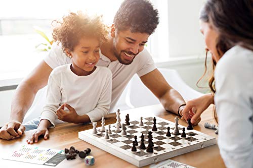 Fun Family Chess Set for Kids & Adults - Wooden Board Game for Learning Chess