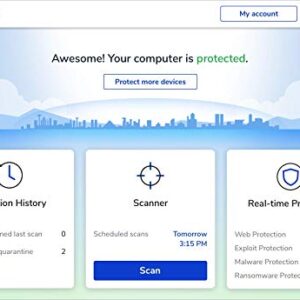 Malwarebytes 4.5 Latest Version 2022 Antivirus Software | Amazon Exclusive | 18 Months, 2 Devices (PC, Mac, Android) [software_key_card]