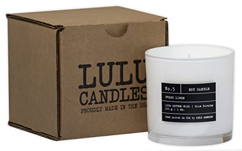 Lulu Candles | Vanilla Oak | Luxury Scented Soy Jar Candle | Hand Poured in The USA | Highly Scented & Long Lasting- 9 Oz.