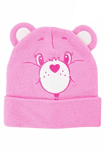 Adult Care Bears Cheer Bear Knit Hat Pink