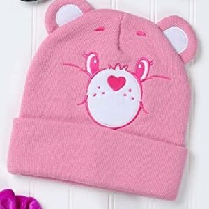 Adult Care Bears Cheer Bear Knit Hat Pink